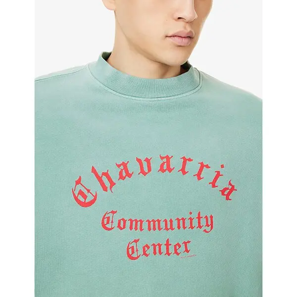 WILLY CHAVARRIA Crewneck Cotton-jersey Sweatshirt