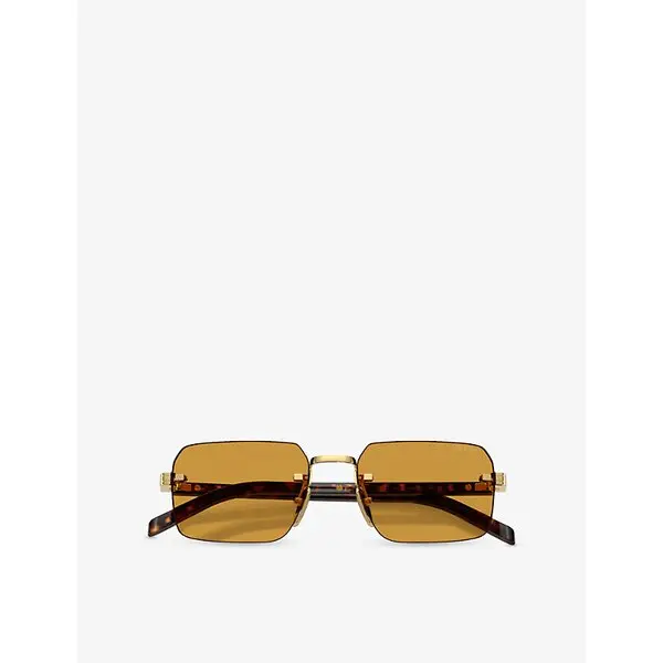 Prada Pr D55s Square-frame Metal Sunglasses
