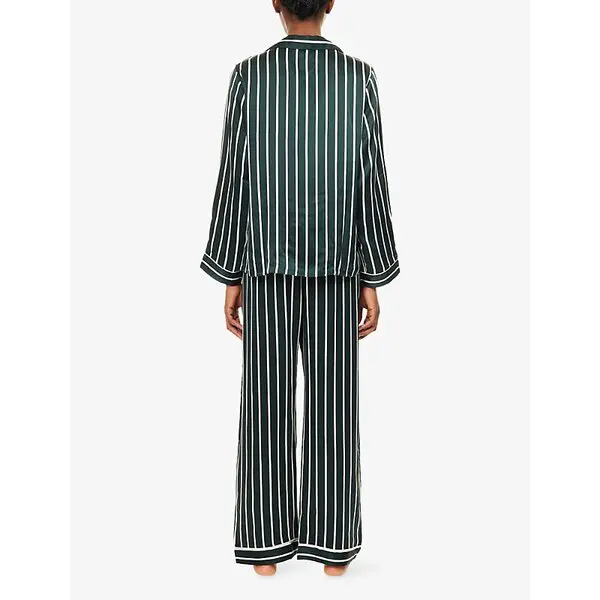 Eberjey Inez Long-sleeve Printed Silk Pyjama Set