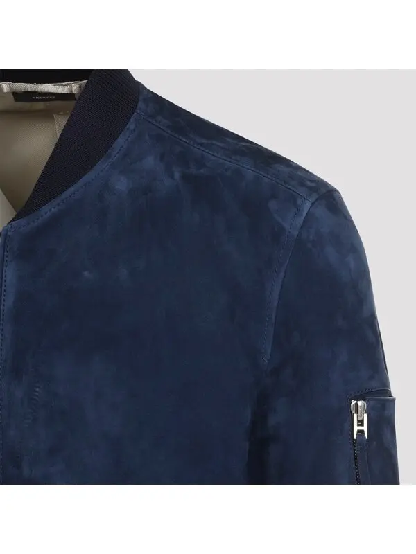TOM FORD Ribbed Trim Bomber Jacket