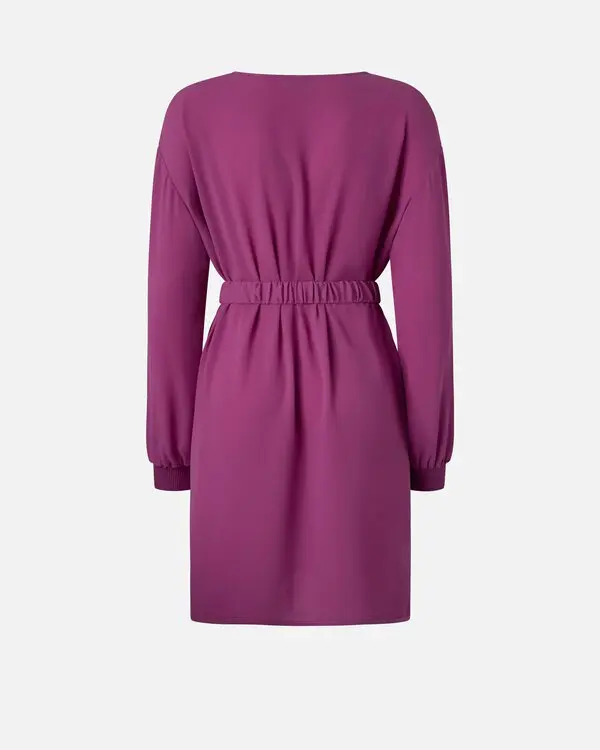 Pinko Belted Balloon-sleeve Mini Dress