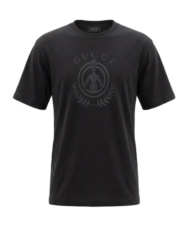 Gucci Cotton Jersey T-shirt With Print - Black