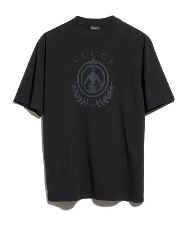 Gucci Cotton Jersey T-shirt With Print - Black