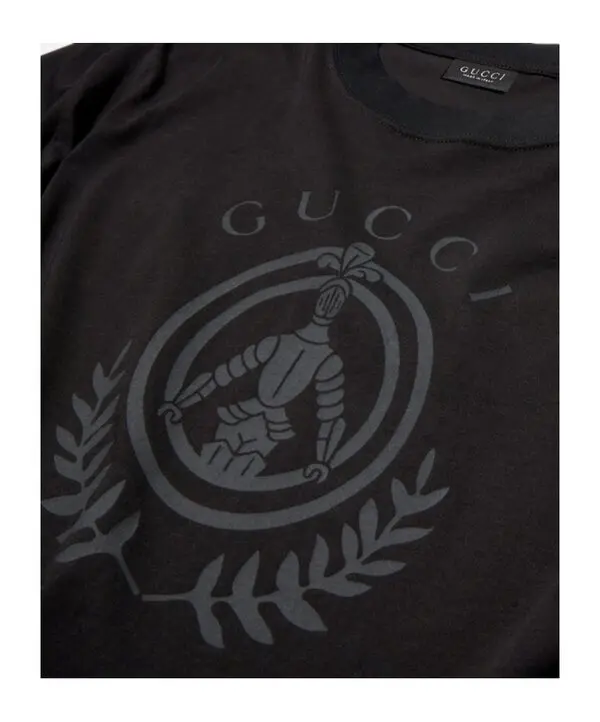 Gucci Cotton Jersey T-shirt With Print - Black