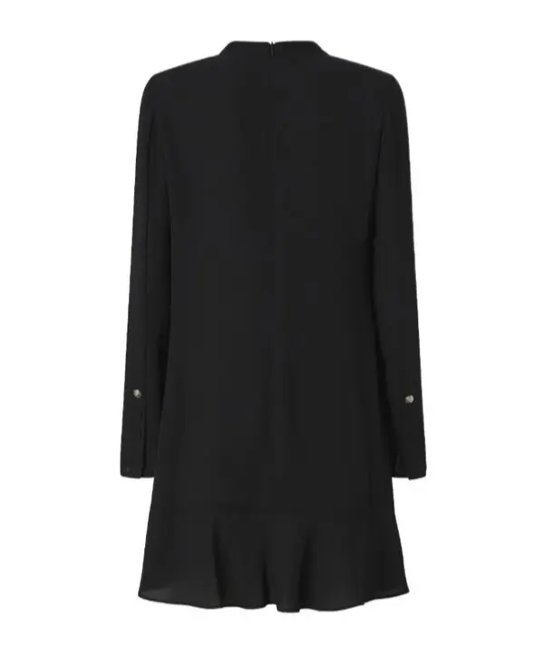 Pinko Arancino Ruffled Crewneck Mini Dress