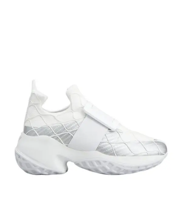 ROGER VIVIER Viv' Run Technical Lacquered Buckle Sneakers In Technical Fabric
