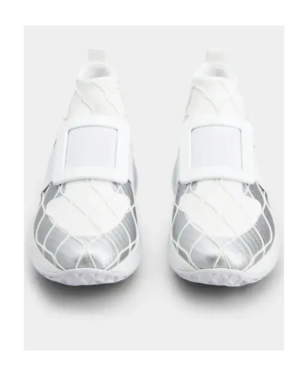 ROGER VIVIER Viv' Run Technical Lacquered Buckle Sneakers In Technical Fabric