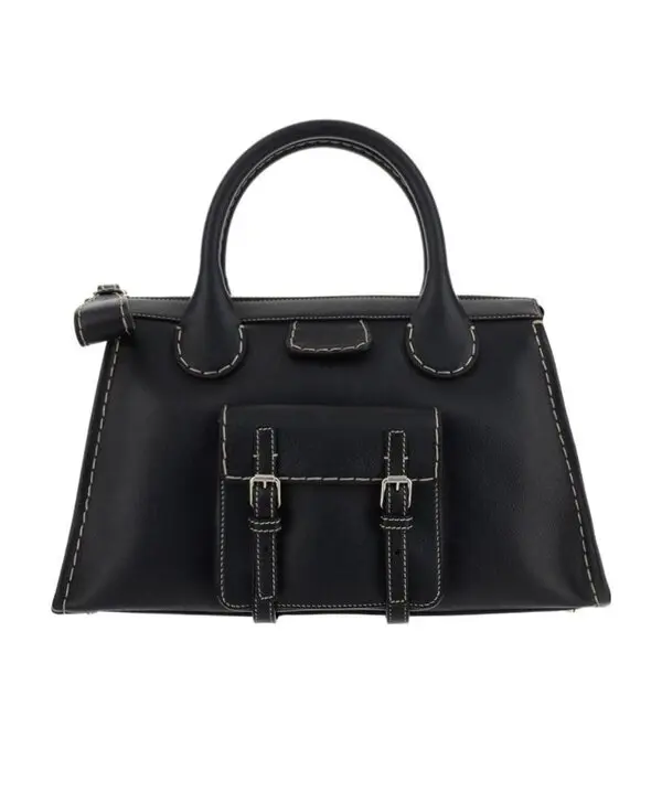 Chloé Logo Shoulder Bag - Black
