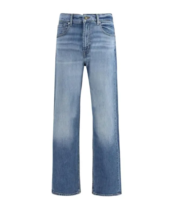 7 For All Mankind Five-pocket Straight Jeans - Blue