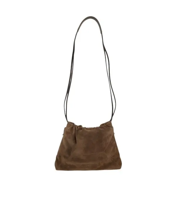 Brunello Cucinelli Suede Drawstring Shoulder Bag