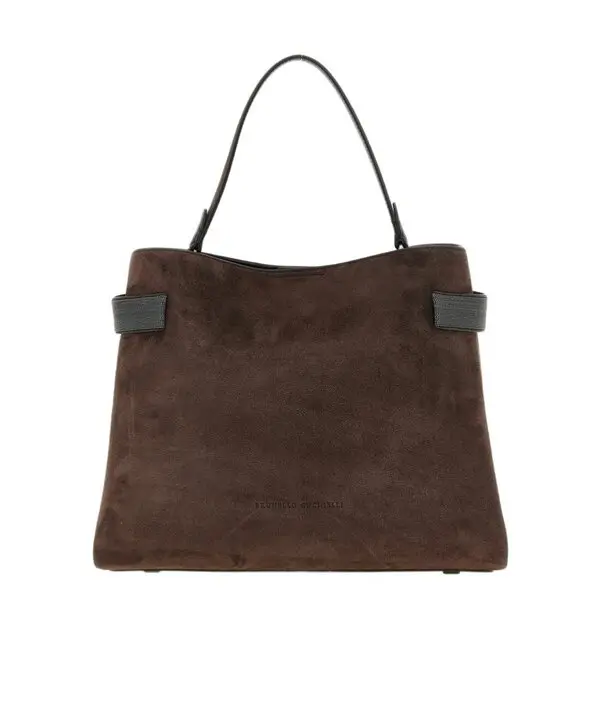 Brunello Cucinelli Embellished Top Handle Bag - Green