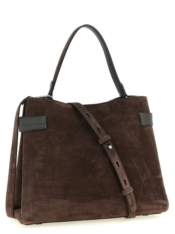 Brunello Cucinelli Embellished Top Handle Bag