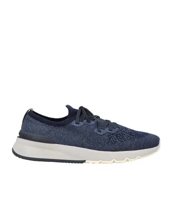 Brunello Cucinelli Knit Lace-up Sneakers - Black