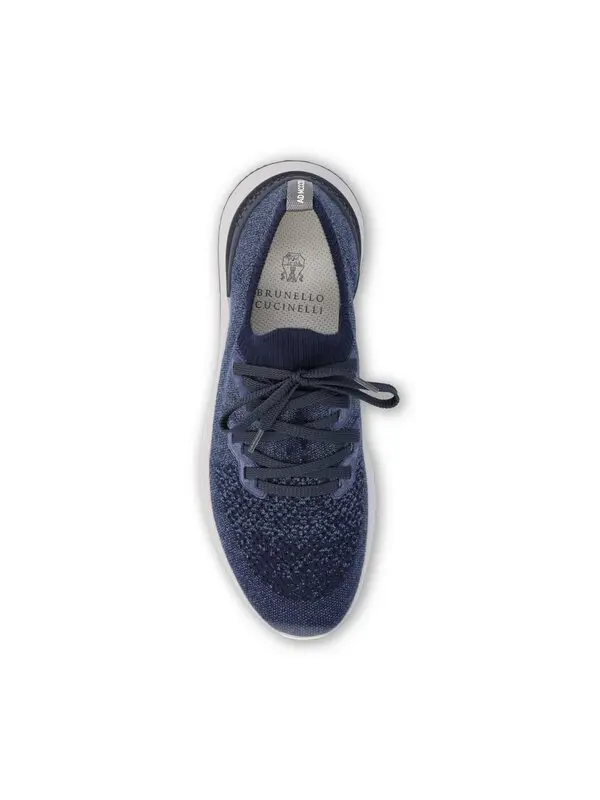 Brunello Cucinelli Knit Lace-up Sneakers