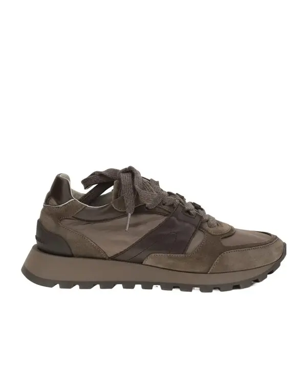 Brunello Cucinelli Panelled Lace-up Sneakers - Black