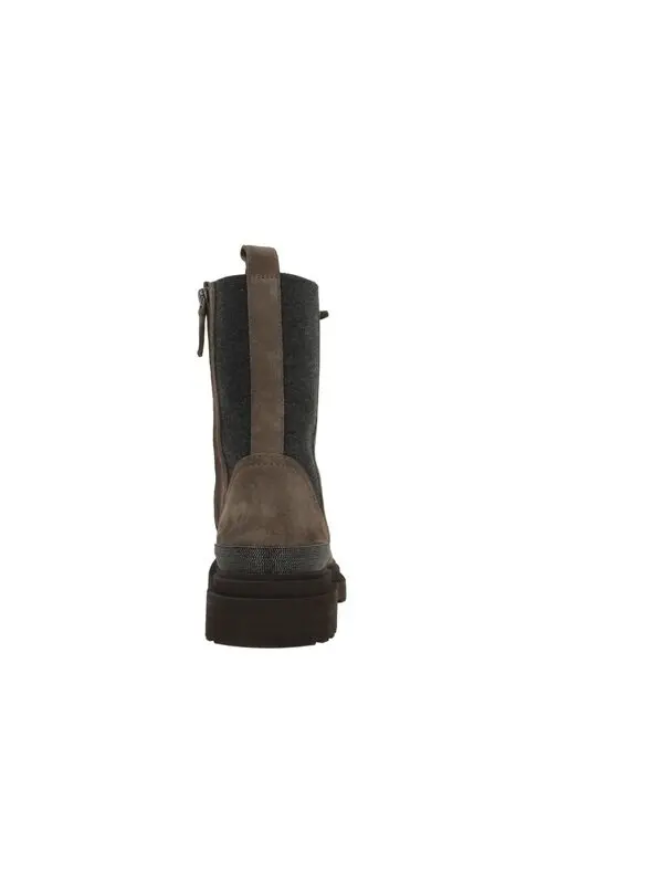 Brunello Cucinelli Lace-up Monili-trim Boots