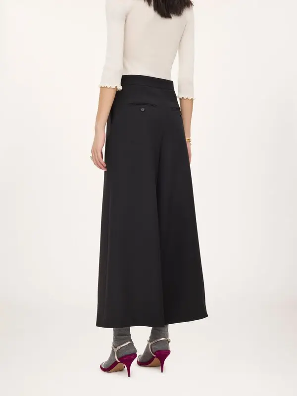 Chloé Wool Wide-leg Casual Pants