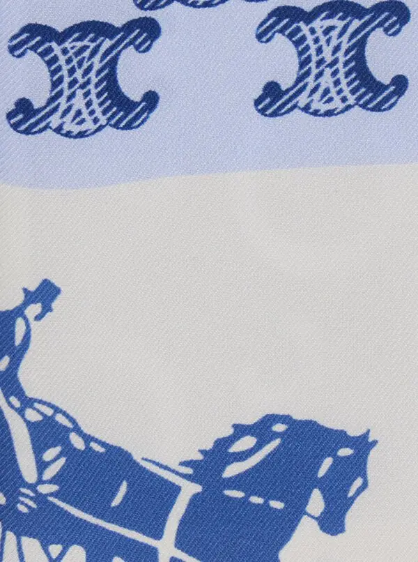 Celine Pointed Silk Scarf