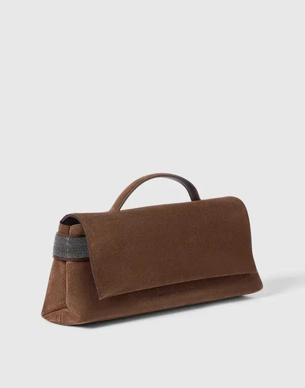 Brunello Cucinelli Top Handle Clutch Bag - Caramel