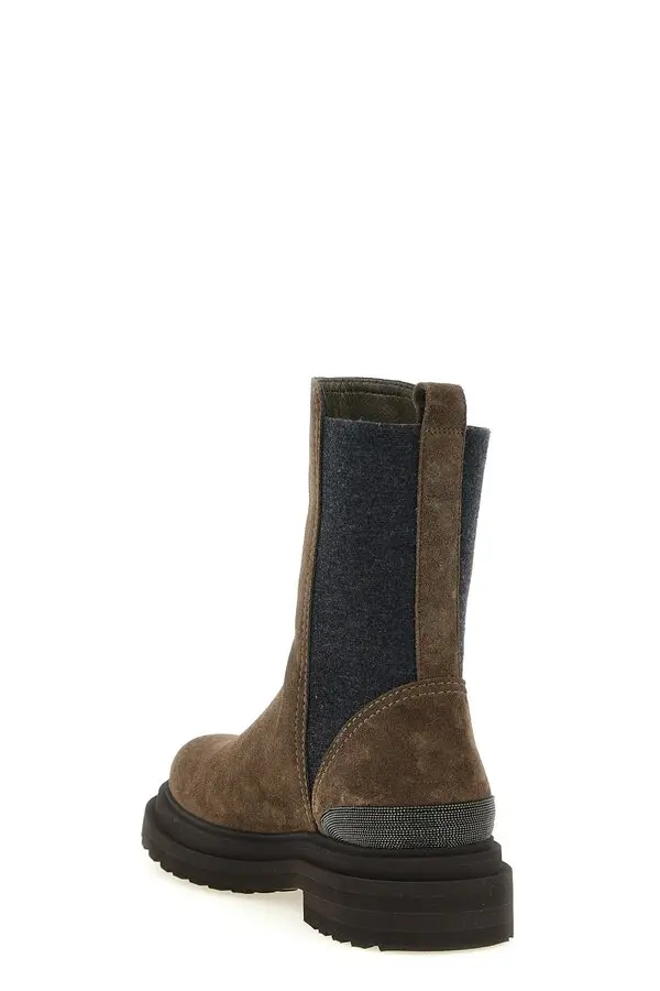 Brunello Cucinelli Embellished Ankle Boots