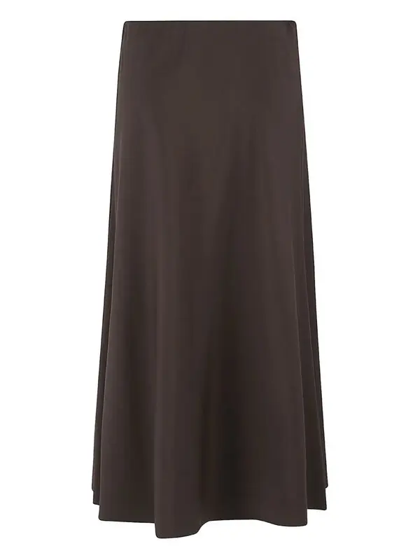 Brunello Cucinelli A-line Flared Hem Midi Skirt - Brown