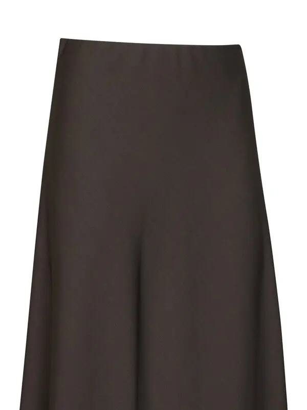 Brunello Cucinelli A-line Flared Hem Midi Skirt - Brown