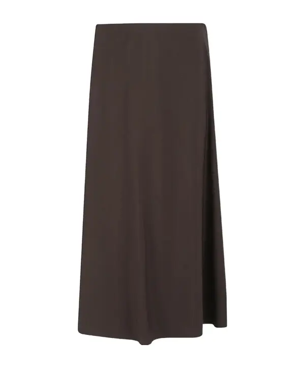 Brunello Cucinelli A-line Flared Hem Midi Skirt - Brown