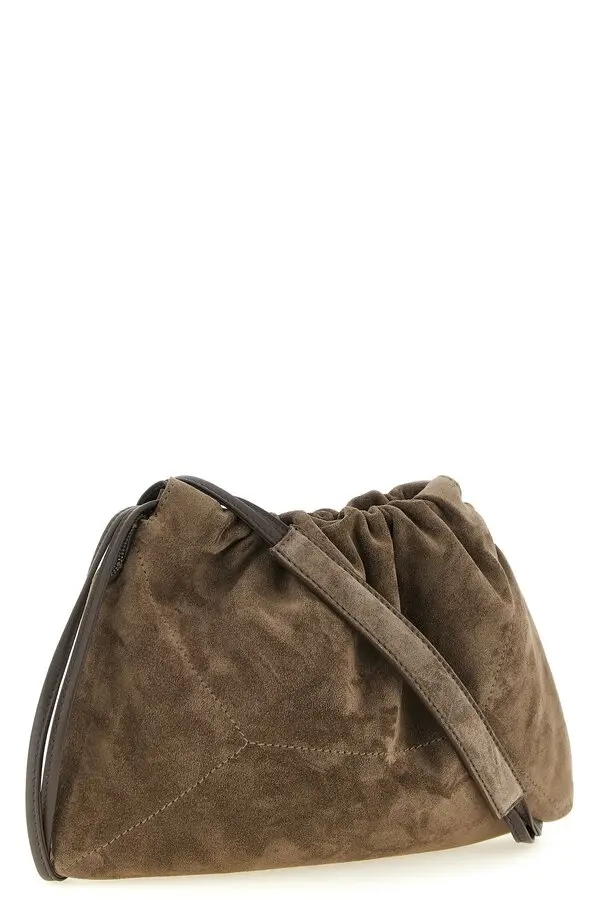 Brunello Cucinelli Drawstring Logo Embossed Pouch