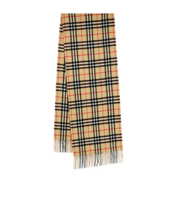 Burberry Plaid Scarf - Nude