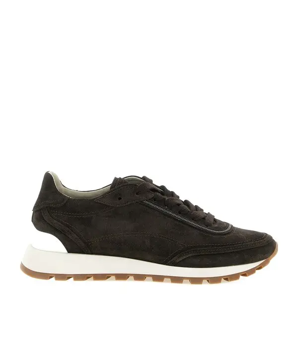 Brunello Cucinelli Low Top Lace Up Sneakers - Black
