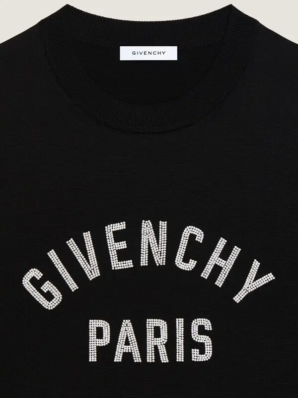 Givenchy Sweater In Knit With Paris Pearl Embroidery