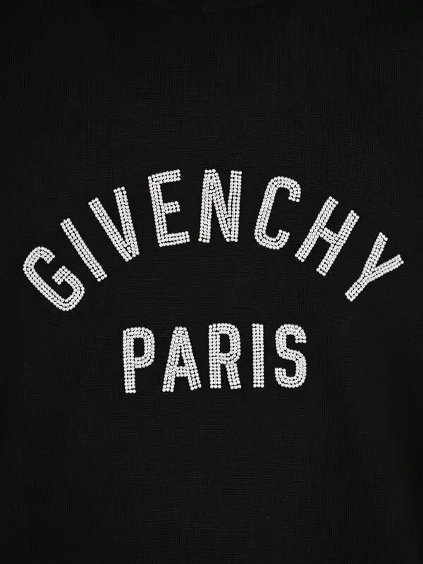 Givenchy Paris Pearl Embroidered Round Neck Sweater