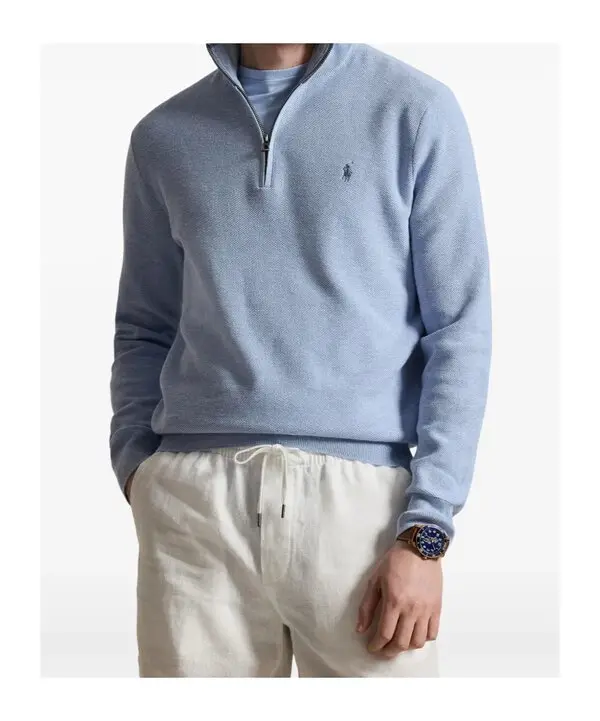 Polo Ralph Lauren Quarter Zip Knit Sweater - Blue