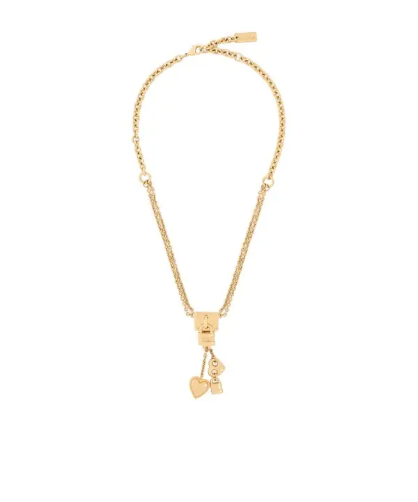Chloé Mini Paddington Heart Padlock-pendant Necklace - Yellow