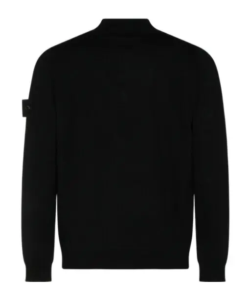 Stone Island Long-sleeved Knit Polo Shirt