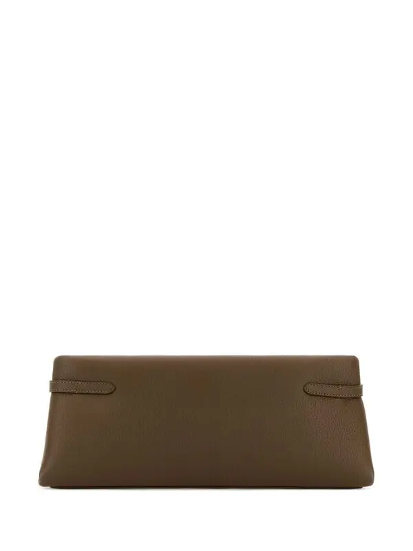 Brunello Cucinelli Buckled Leather Clutch Bag - Green