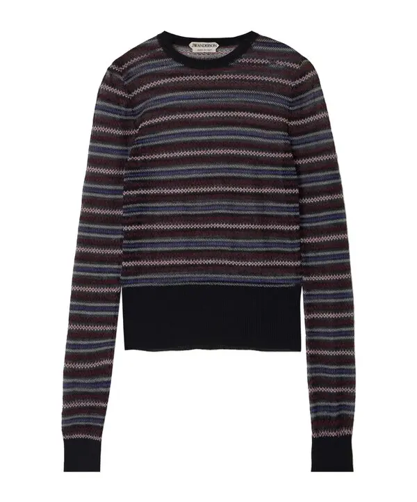 J.W.ANDERSON Intarsia Knit Sweater - Black