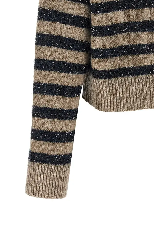 Brunello Cucinelli Dazzling Striped Sweater