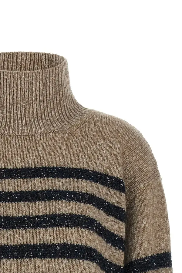 Brunello Cucinelli Dazzling Striped Sweater