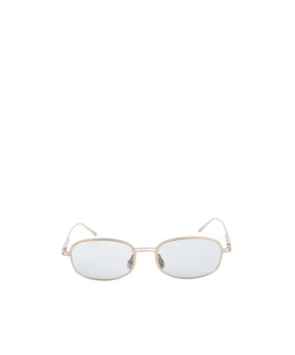 Brunello Cucinelli Oval Metal Sunglasses - White