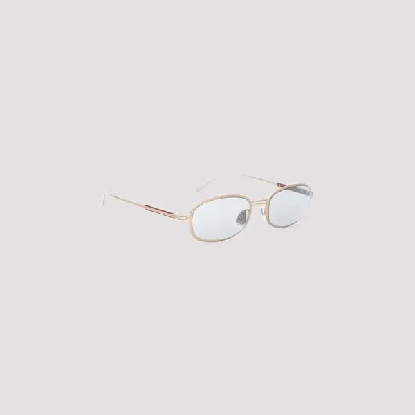 Brunello Cucinelli Oval Metal Sunglasses