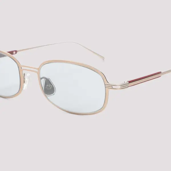 Brunello Cucinelli Oval Metal Sunglasses