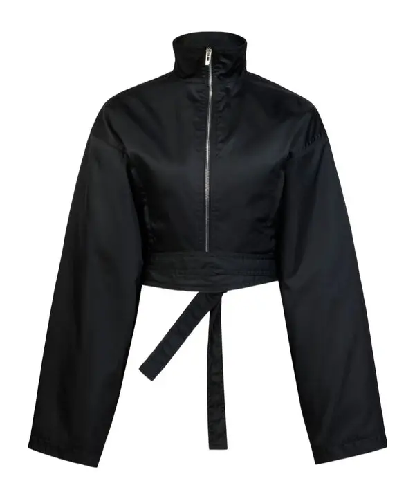 Alaïa Taffeta Belted Bomber - Black