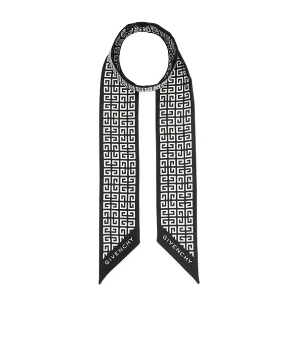 Givenchy Pointed Silk Scarf - Black