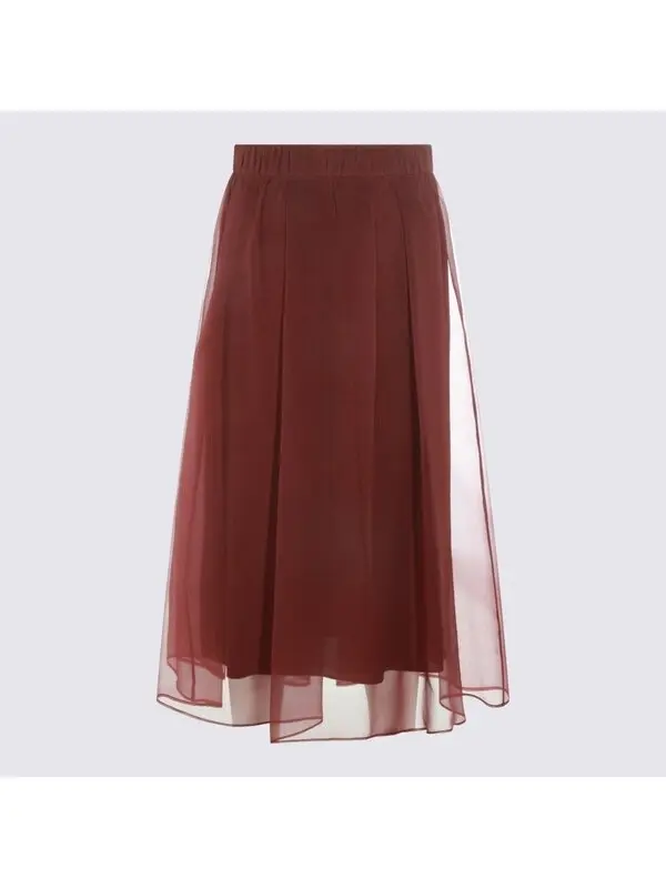 Brunello Cucinelli Flared Midi Skirt