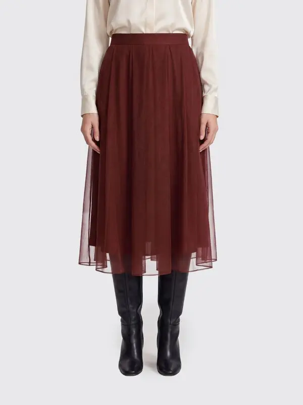 Brunello Cucinelli Flared Midi Skirt
