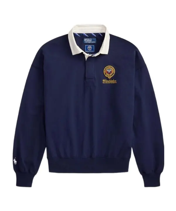 Polo Ralph Lauren Wimbledon Embroidered-logo Cotton Polo Shirt - Navy