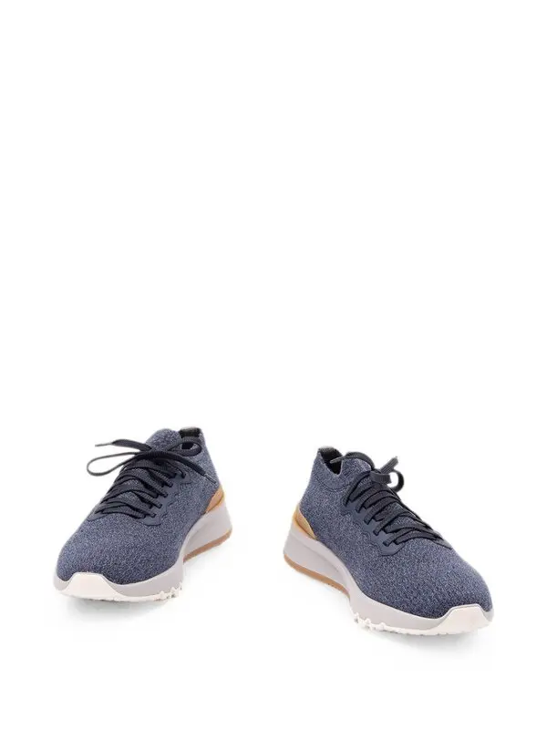 Brunello Cucinelli Knitted Lace-up Sneakers