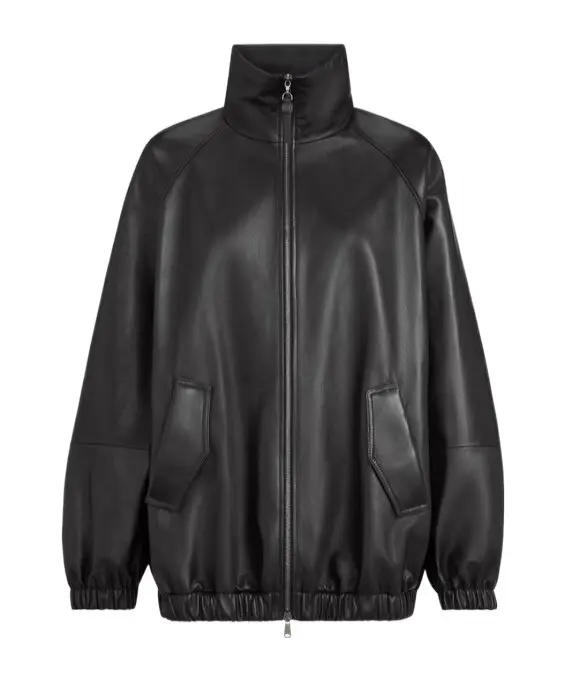 Brunello Cucinelli Nappa-leather Bomber Jacket With Monili