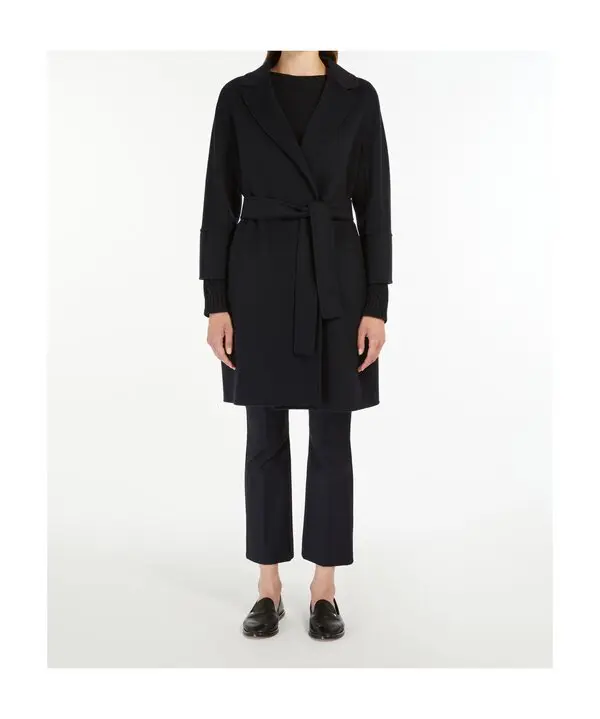 Max Mara Short Double-faced Wool Coat